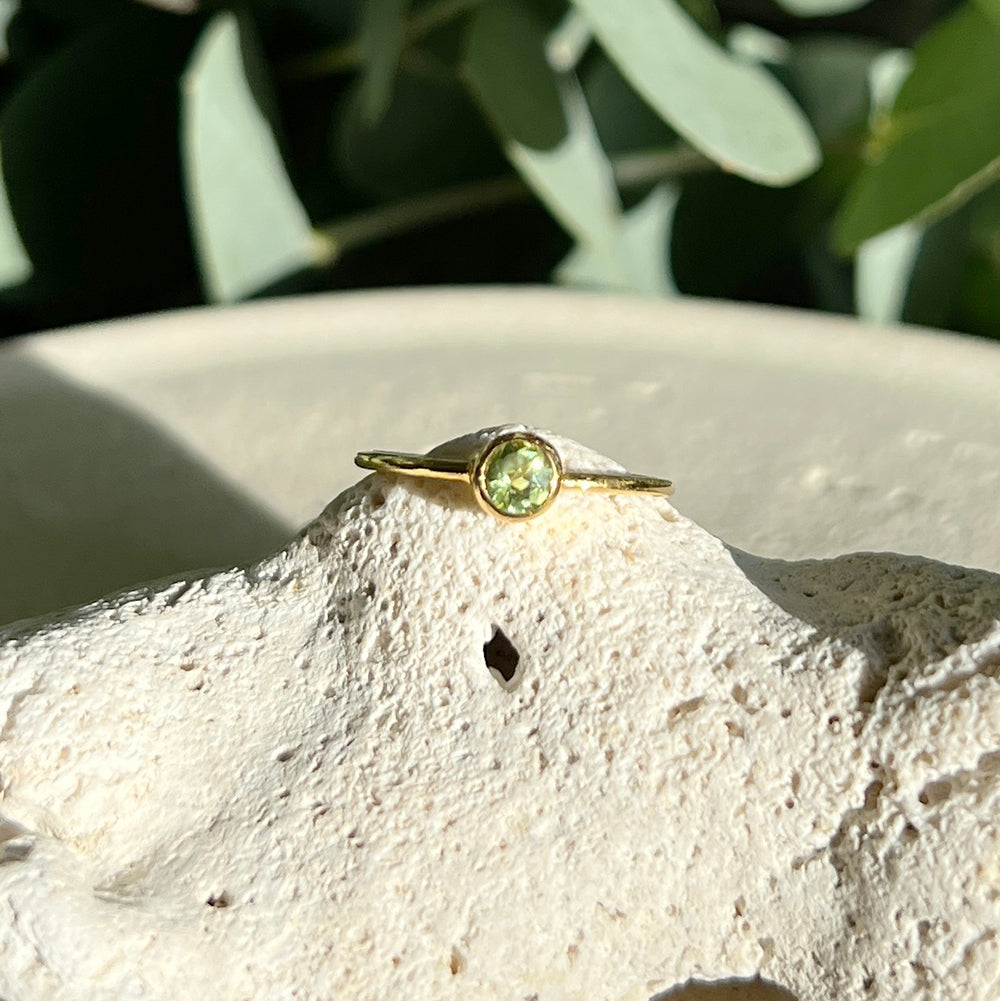 Natural Stone Ring 【Peridot 12】 | marihoja